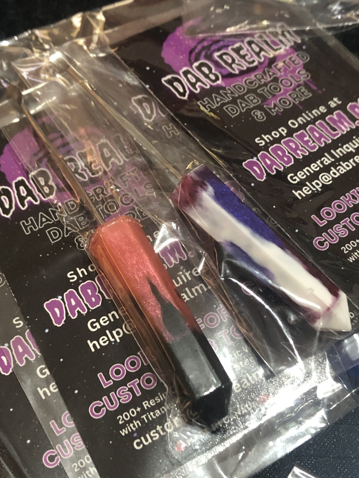 Crystal shape handle Handmade dab realm small dab tool - Bongz Australia